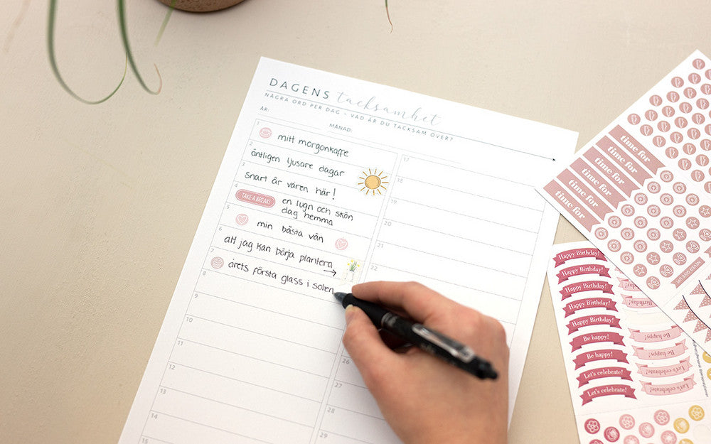 Daily Gratitude - Free Printable – Personal Planner